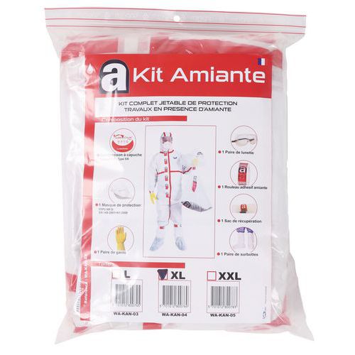 Kit complet de protections jetables contre l'amiante - Medicom - Manutan.fr