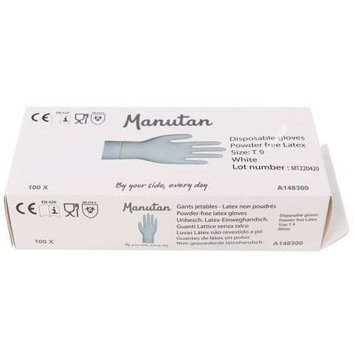 Gants jetables latex non poudrés - Manutan Expert - Manutan.fr