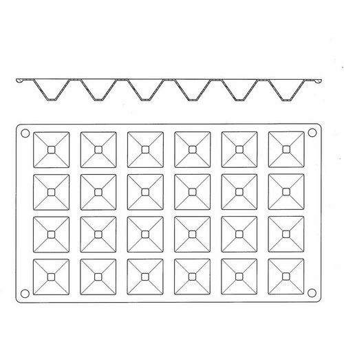 Plaque silicone de 24 pyramides Gastroflex - Matfer - Manutan.fr