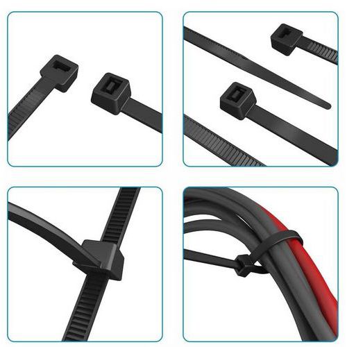 Colliers de fixation noir en nylon - Velamp - Manutan.fr