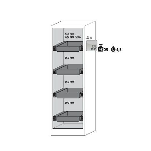 Armoire de sécurité Q-PEGASUS-90 Gris/Bleu RAL 5010 - asecos - Manutan.fr