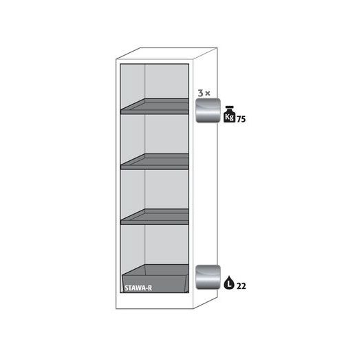 Armoire de sécurité Q-PEGASUS-90 Gris/Vert RAL 6011 - asecos - Manutan.fr