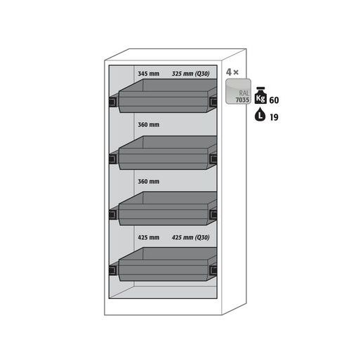 Armoire de sécurité Q-PEGASUS-90 Gris/Vert RAL 6011 - asecos - Manutan.fr