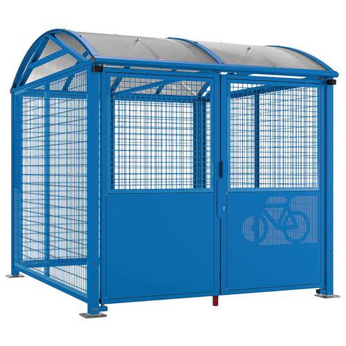 Abri vélos Voûte L initial bardages - clé - grillage peint - Procity - Manutan.fr