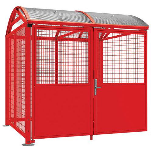 Abri vélos Voûte L complém. bardages digicode grillage peint Procity - Manutan.fr