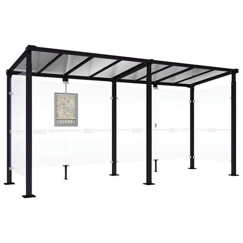 Abri bus Milan 2 bardages latéraux - Procity - Manutan.fr