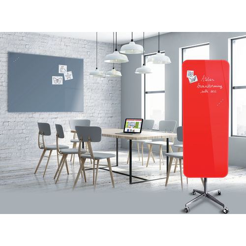 Tableau mobile en verre 60cm x 155cm - Vanerum - Manutan.fr