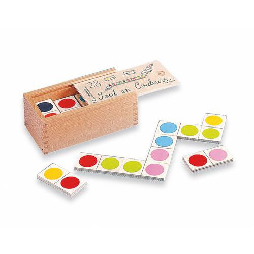 28 dominos tout en couleurs - Jb bois - Pichon.fr
