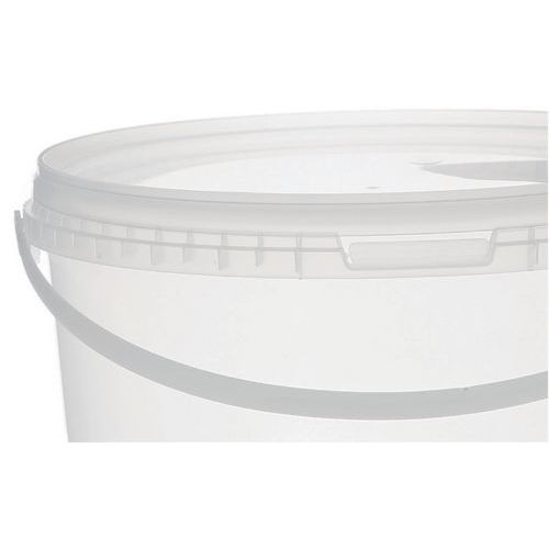 Seau transparent avec couvercle – 1 à 10L - Manutan.fr