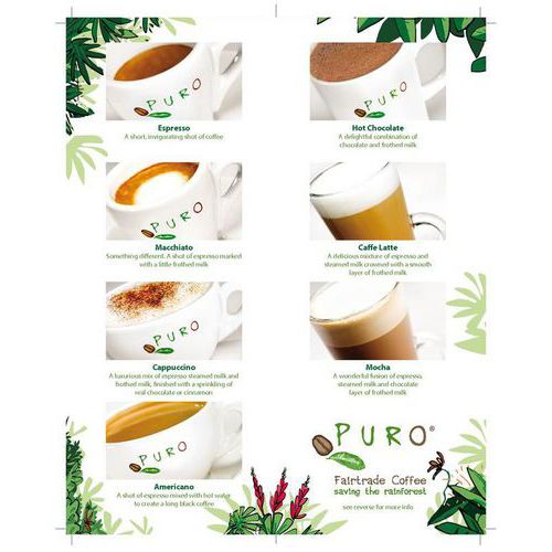 Stick de chocolat instantané Puro Fairtrade 100 sachets - Miko - Manutan.fr