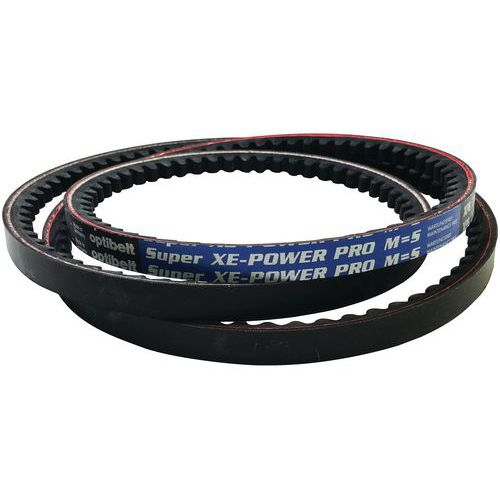 Courroie trapézoïdale étroite crantée section XPB (16,3 x 13) - Manutan.fr