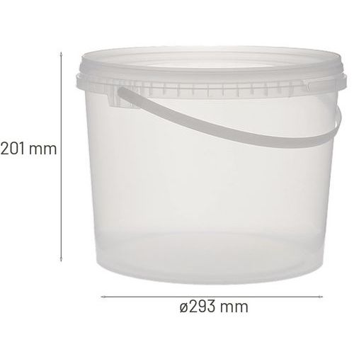 Seau transparent avec couvercle – 1 à 10L - Manutan.fr
