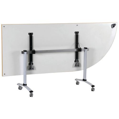 Table angle intégré à droite plateau mélaminé pivotant Axe - Manutan.fr