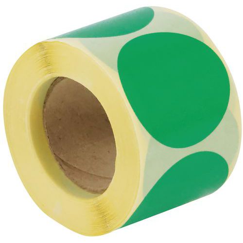 Pastille adhésive amovible en rouleau ø 50 mm - Manutan Expert - Manutan.fr