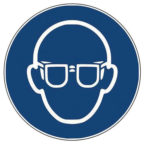 Autocollant - Lunettes de protection obligatoire - - Manutan.fr