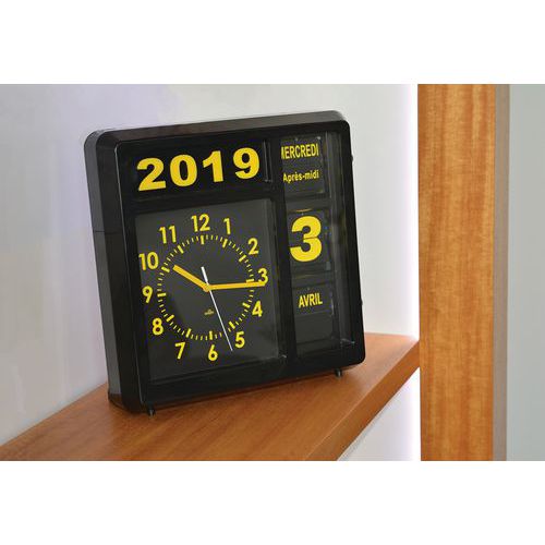 Horloge à date à volets Visual - Orium - Manutan.fr