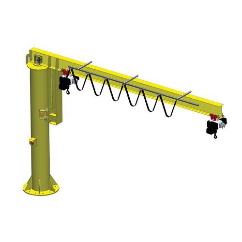 Pack potence sur fût 360° avec palan électrique - Capacité 500 kg - Manutan