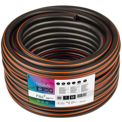 Tuyau d'arrosage Fitt profy noir - Longueur 25 ou 50 m - Fitt - Manutan.fr