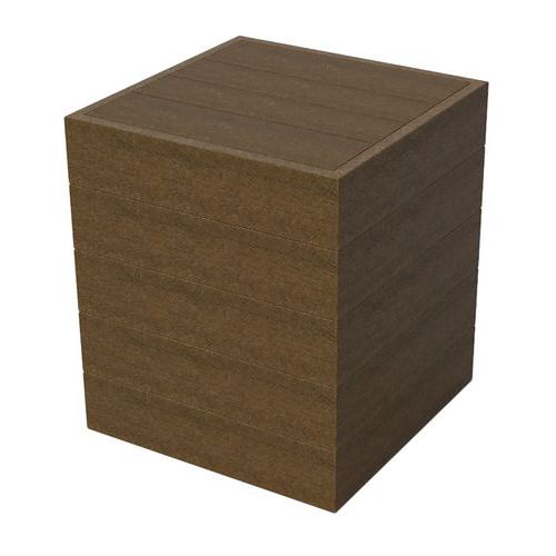 Assise modulable Cube 60 x 60 cm plastique recyclé Espace Urbain ...
