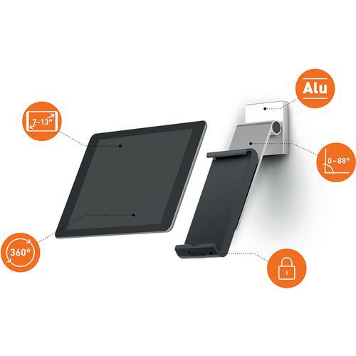 Support tablette mural pro inclinable - Durable
