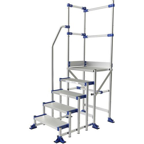 Plate-forme aluminium Meca Modul - 2 garde-corps, 1 rampe - Tubesca ...