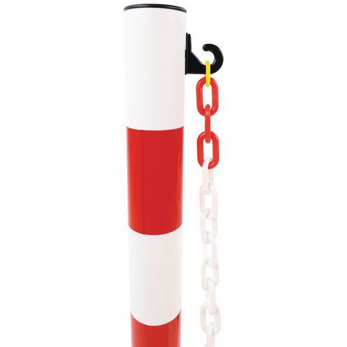 Poteau double chaîne sur socle - Kit 2 poteaux - Manutan Expert ...