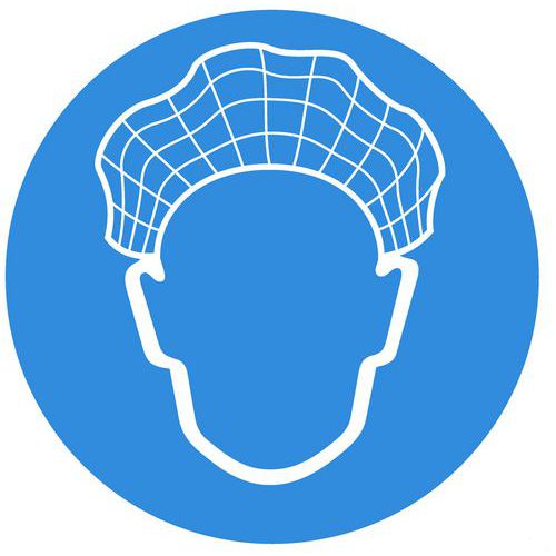 Panneau - Porter un filet à cheveux - Systemtext - Manutan.fr