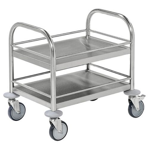 Mini chariot inox 2 plateaux - Manutan.fr