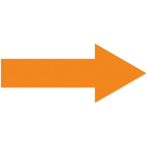 Flèche adhésive de marquage au sol LeanStripe - Orange - Ergomat ...