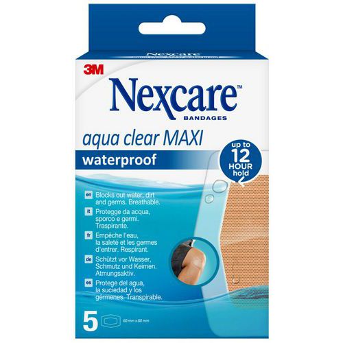 Pansements imperméables Nexcare™ Aqua Clear MAXI - 3M - Manutan.fr