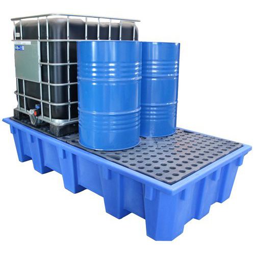 Bac de rétention IBC avec caillebotis - EMP - Manutan.fr