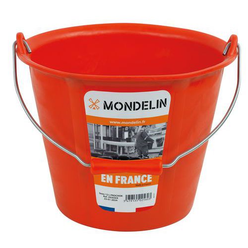 Seau 12L Prochok orange anse - Mondelin - Manutan.fr